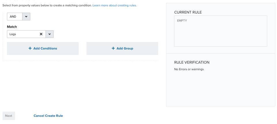 Alarm Rules From The Orchestration Rules Page